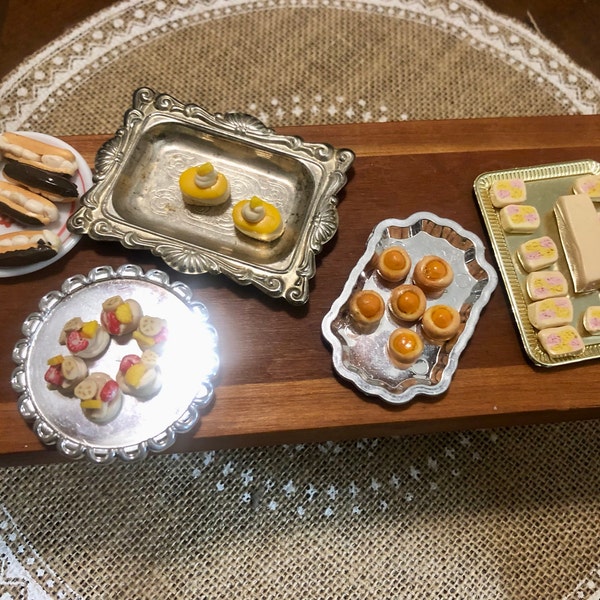 Miniature Clay Food. Buffet/party Bulk Set of 6 0r 12 × Savoury Canapés ...