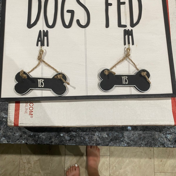 Dogs Fed, Not Fed Wooden Sign; Pet Food Reminder, Laser-cut Sign - Etsy