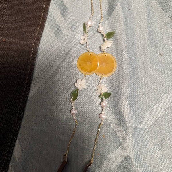 Lemon Slices Glasses Chain | Cute Lime Sunglasses Chain | Kawaii Fruit ...