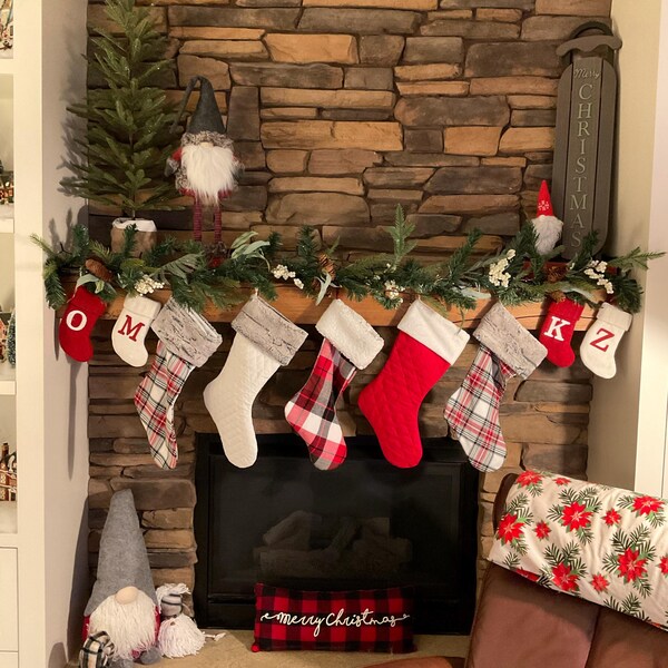 Holiday Stockings. Personalized Christmas Stocking. Farmhouse Stocking ...
