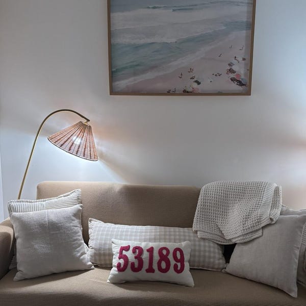 Embroidered Zip Code Pillow, Custom Area Number Pillow, Personalized ...