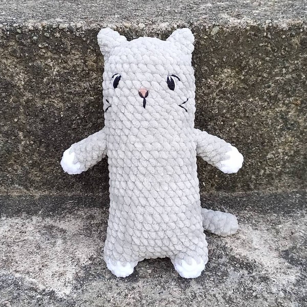 Small Long Cat Crochet Pattern. Make Your Own Cute Amigurumi Long Cat ...