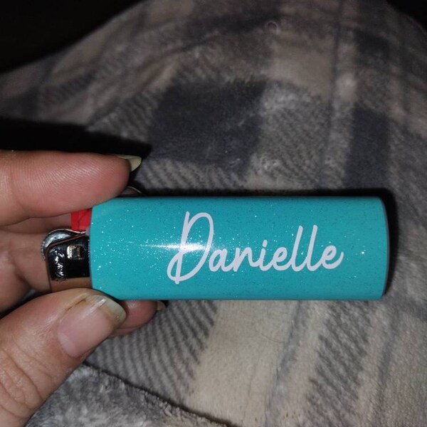 Custom Lighter Wrap With Personalized Word Gift Idea Glitter Decal Skin ...
