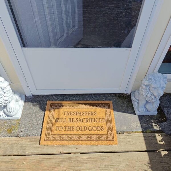 Ring Bell Pull Weeds Until Someone Answers Funny Coir Doormat Door Mat ...