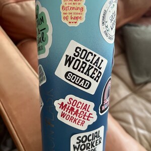 Social Worker Gift, Social Worker Stickers, Therapist Stickers, MSW ...