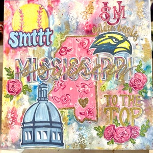 Custom Painted College Canvas - Etsy