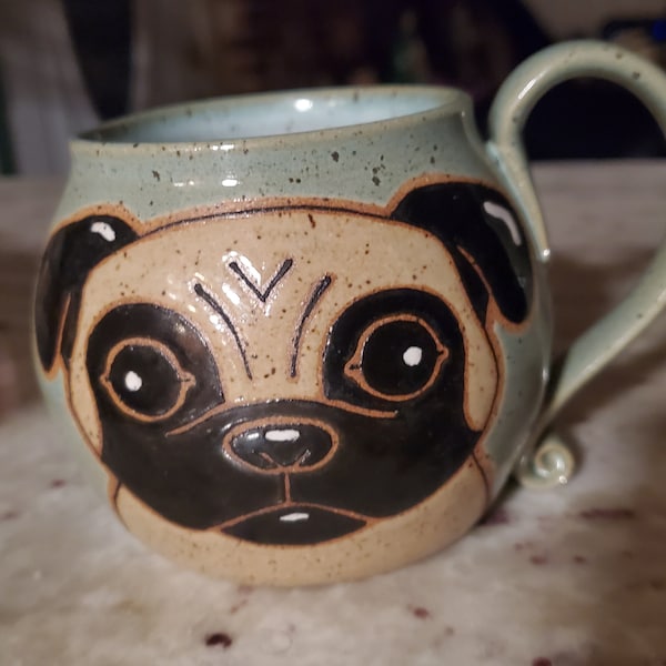 Pug Mug Custom Pet Portrait Mug Dog Pet Coffee Mug Cup Personalized ...