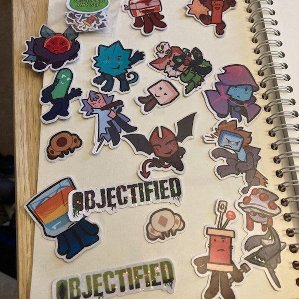 Objectified Comic Stickers [simple Collection] - Etsy