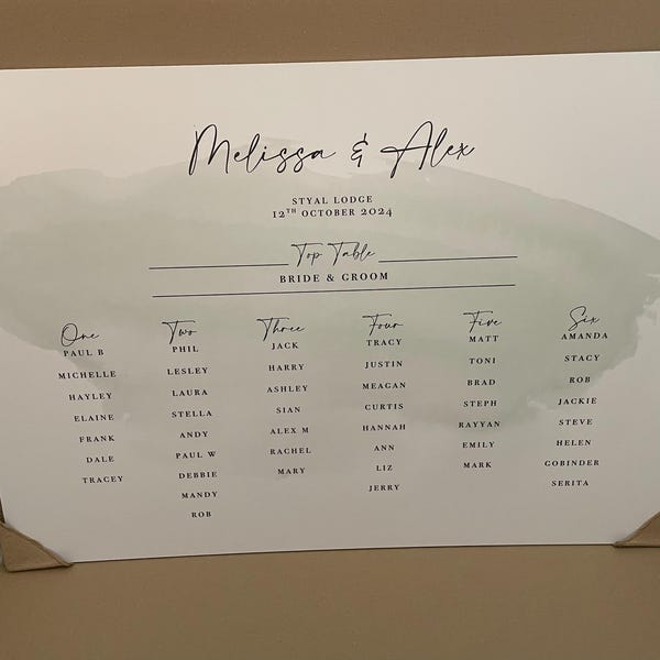 Sage Green Order of the Day Wedding Timeline Sign Wedding Welcome Board ...