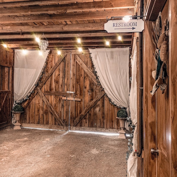 Bathroom Street Sign Double Sided Restroom Sign With Arrow Farmhouse ...