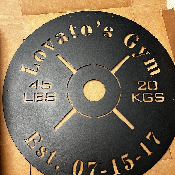 Personalized Gym Weight Plate Metal Sign, Custom Home Gym Decor - Etsy