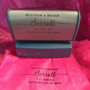 Custom Script Return Address Stamp Self Inking - Etsy