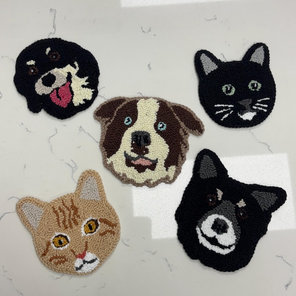 Custom Pet Coaster, Custom Animal Gift, Dog Coaster, Cat Coaster ...