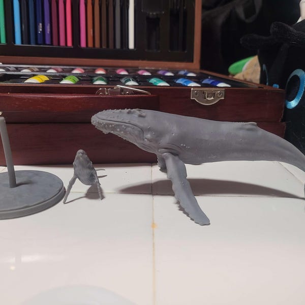 Humpback Whale 1:100 Scale Model by Animal Den | Unpainted | Print on ...
