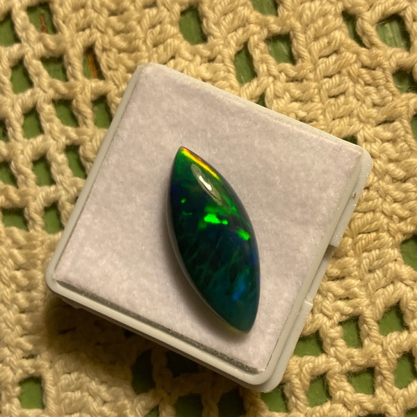 Red & Green Flame Fire Cherry Black Opal Gemstone,oval Shape Loose ...