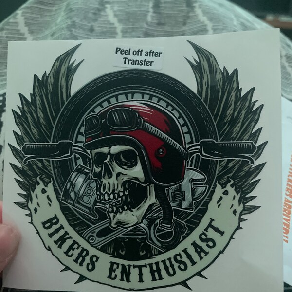 Motorcycle Skull Sticker, Unique Skull Sticker - Etsy