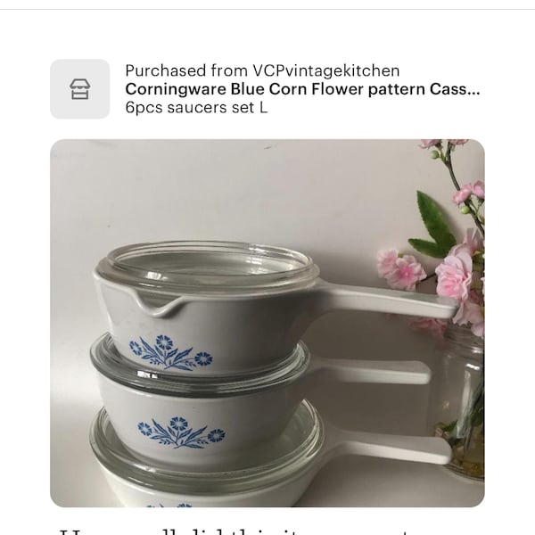 Corningware Blue Corn Flower Pattern Casserole Baking Dishes Mini to ...
