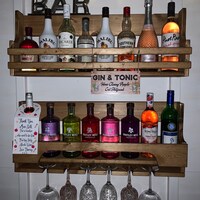 Floating Home Bar, Drinks Shelf, Gin Rack, Cocktail Display Cabinet ...