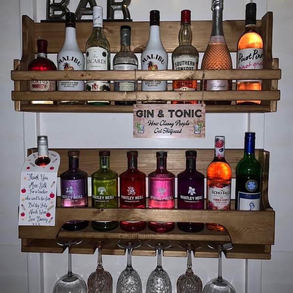 Floating Home Bar, Drinks Shelf, Gin Rack, Cocktail Display Cabinet ...