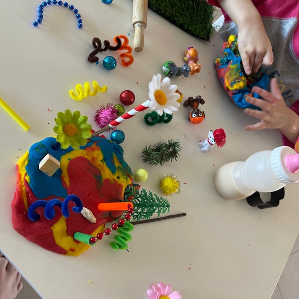 Fireman Playdough Kit, Fire Fighter Sensory Kit, Fire Playdoh Kit ...