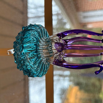 Set of Four Blown Glass Pendant Lights for Kitchen Island, Ceiling ...