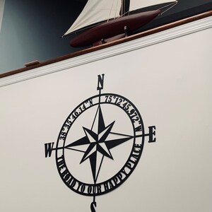 Personalized Life Tree Compass Sign , Metal Compass Wall Art ...