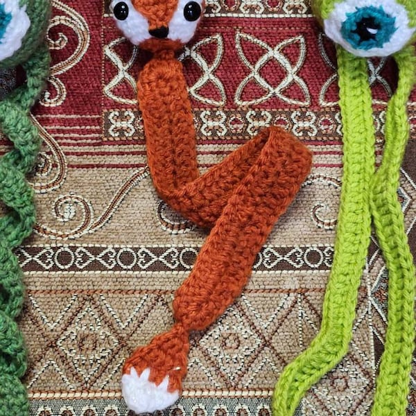 CROCHET PATTERN Simple Fox Bookmark Crochet Amigurumi Bookmark ...
