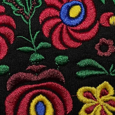 Hungarian Matyo Embroidered Apron in Stock Natural Canvas Adjustable W ...