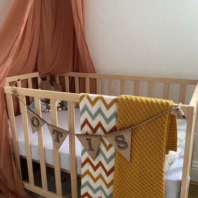 Personalised Bunting With Wooden Letters for Nursery Decor. Name ...