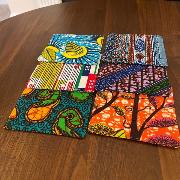 African Fabric Coasters, Mug Rug, Coaster Set of 6, Absorbent Coasters ...