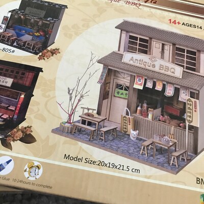 Sakura Noodles Shop Miniatures Dollhouse With Dust Cover - Etsy