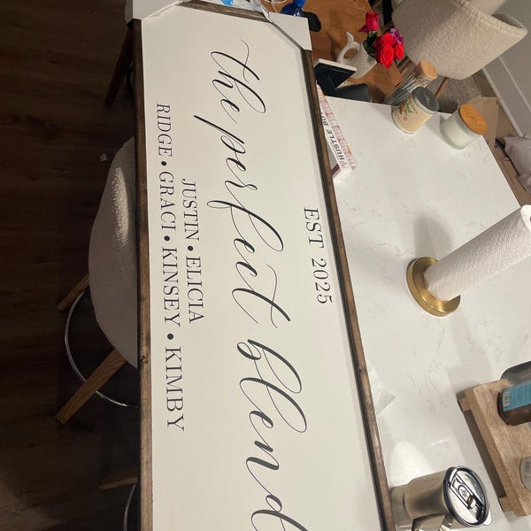 Blended Family Sign, the Perfect Blend Sign, Blended Family Wedding ...