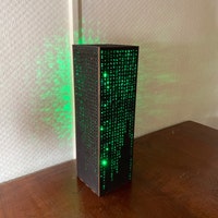 Green Code Lamp Green Hieroglyphs Numbers Vertical Lines Mathematics ...