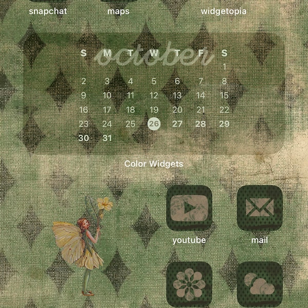 Ios Fairycore Aesthetic iPhone Pack, 1,136 App Icons, 10 Widget Quotes ...