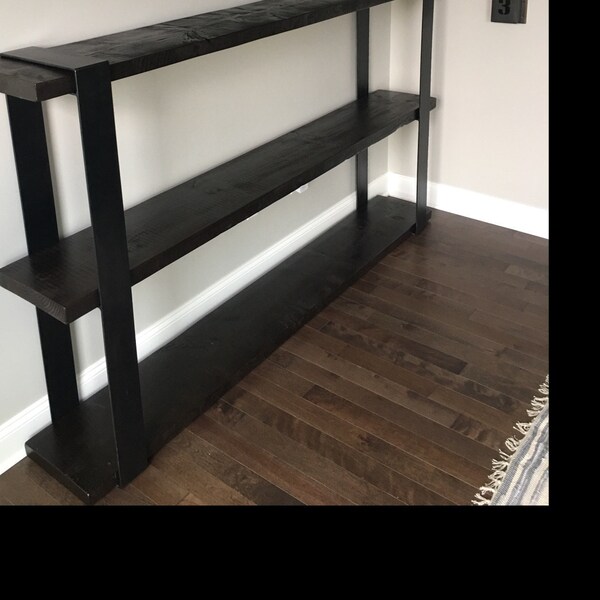 3D Rectangle Style Metal Table Legs Blackened, Brushed Steel Powder ...
