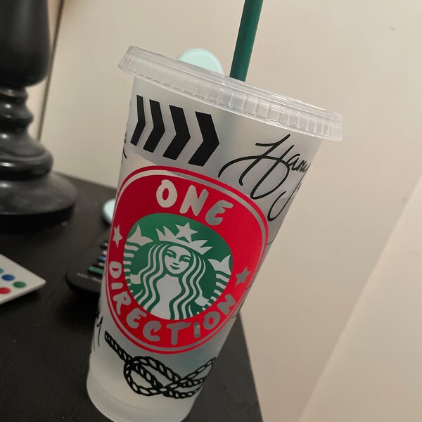 One Direction Starbucks Cup - 1D Tattoo Cold Cup - 1d Coffee Cup ...