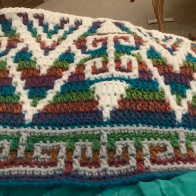 Overlay Mosaic Crochet Afghan/blanket Pattern Joys of Winter. - Etsy