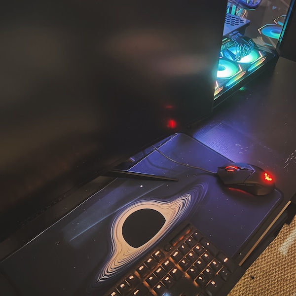 Enchanted Cosmos Desk Mat | Cute Pastel Galaxy Mousepad | Celestial ...