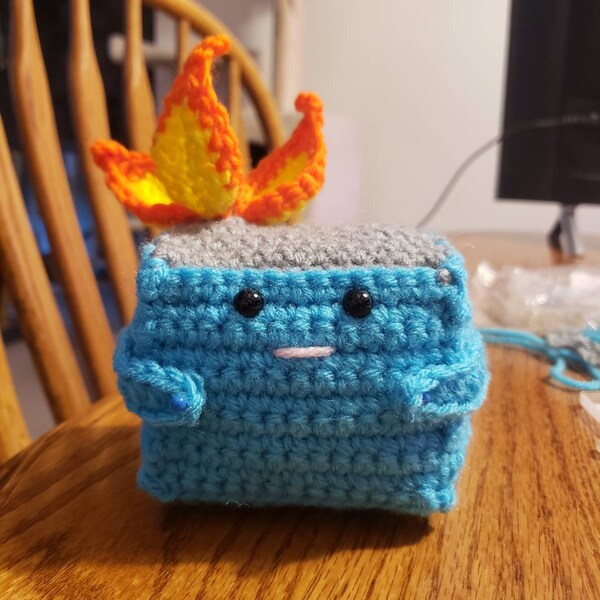 Pattern and Sign Only: Dumpster Fire Emotional Support Crochet Pdf X2 ...