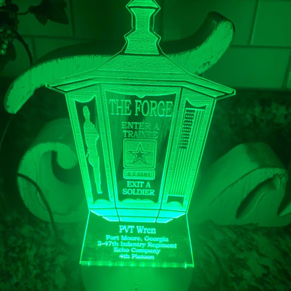 ARMY Forge Candle Style LED Acrylic Personalized Light - Etsy