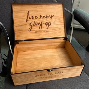 Custom Personalized Wooden Keepsake Box Wedding Card Box, Christmas ...