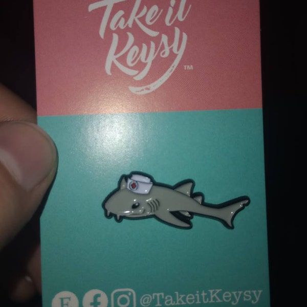 Nurse Shark Pin & Free Sticker, Nurse Week Gift - Etsy