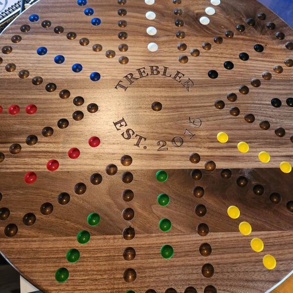 RUSTIC KNOTTY WALNUT Cards 'N Marbles With Handle - Etsy