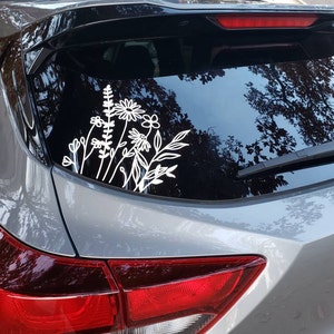 Wildflower Decal, Boho Car Decal, Gift for Plant Lovers, Plant Lover ...