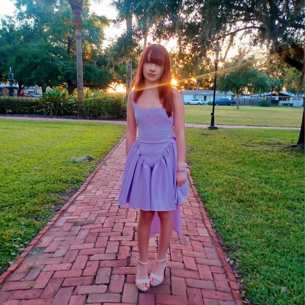 Begonia Backless Dress Sewing Pattern: Fairy Skater Silhouette (PDF ...