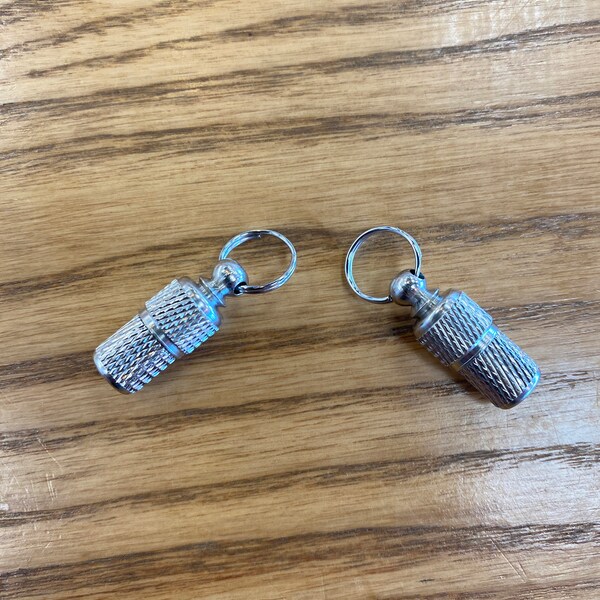 1pc SILVER CAPSULE CHARM 7/8" Tiny Tube Locket Stainless Cylinder ...