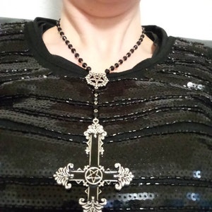 Upside Down Lucifer Cross Inverted Crucifix Star Steel Pendant - Etsy