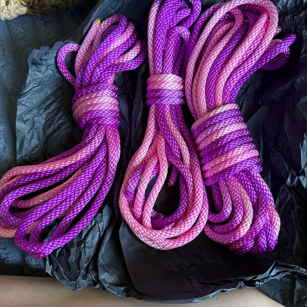 Rainbow Silky Solid Braid Nylon Shibari Rope - Etsy