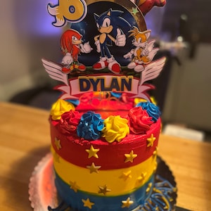 Sonic and Friends Cake Topper - Etsy