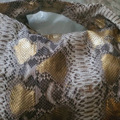 Genuine Python Leather, Natural Python Leather, Hide Snake Skin, Brown Snake Skin, Real Python ...